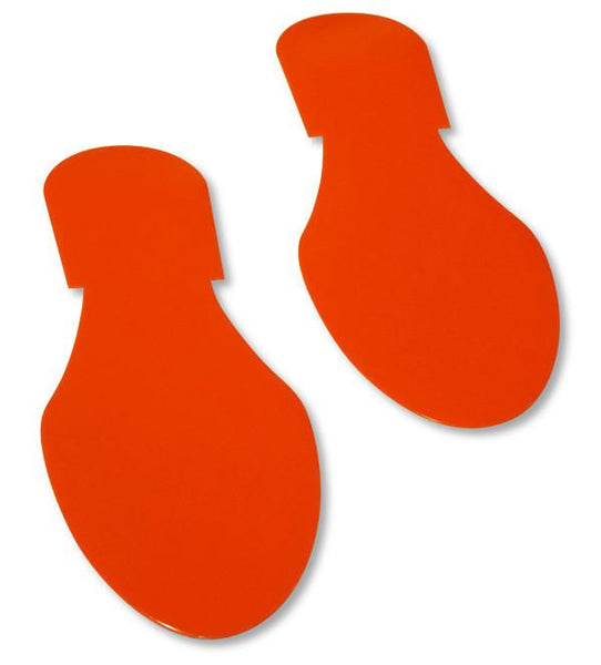 Solid Colored ORANGE Footprint - Pack of 50