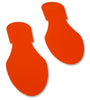 Solid Colored ORANGE Footprint - Pack of 50